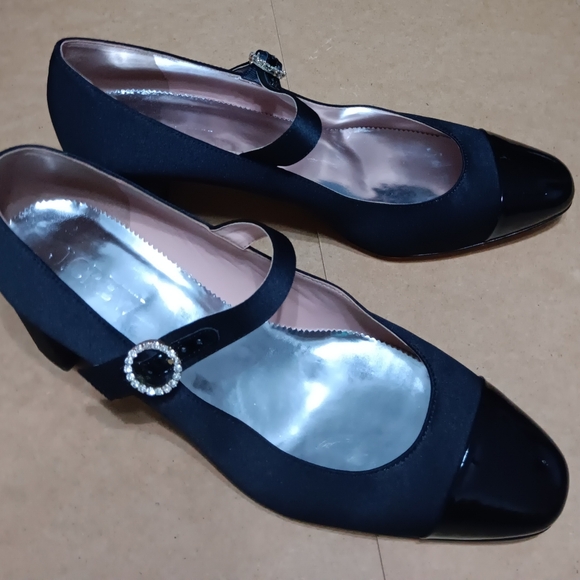 J. Crew | Shoes | J Crew Millie Mary Jane Block Heels In Satin Leather ...